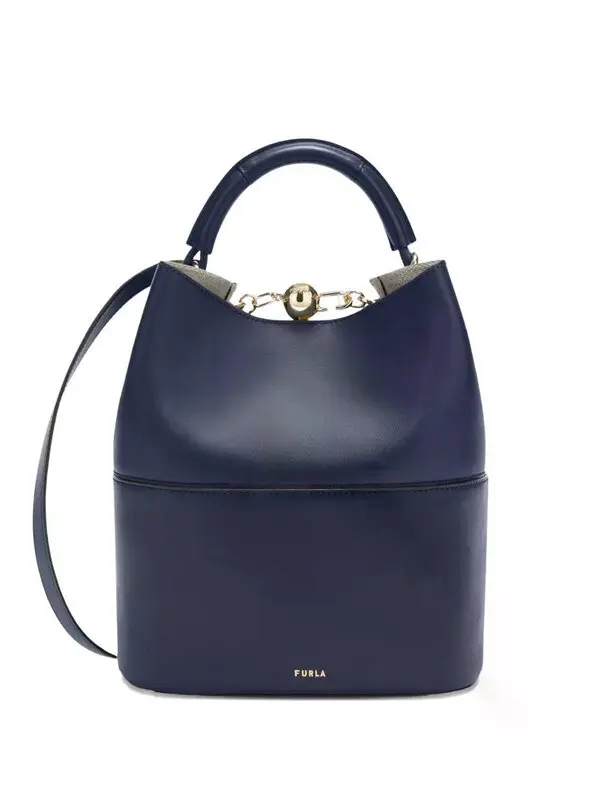 Furla Sfera Chain-detail Bucket Bag - Blue