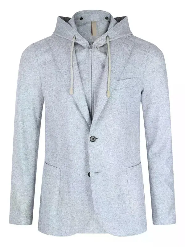Eleventy Hooded Single-breasted Blazer