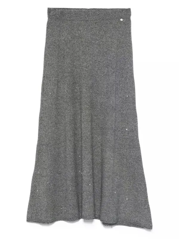 Liu Jo Sequin-embellished A-line Skirt - Grey