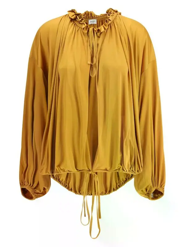Saint Laurent Ruffled Drawstring Top