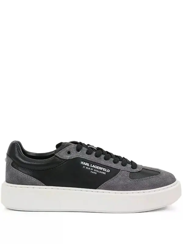 Karl Lagerfeld Platform Leather Suede Sneakers