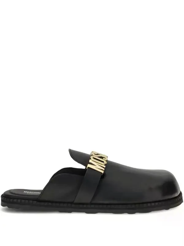 Moschino Logo-plaque Slip-on Mules