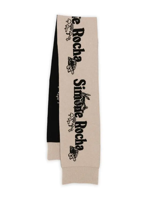 Simone Rocha Logo-intarsia Cashmere Scarf
