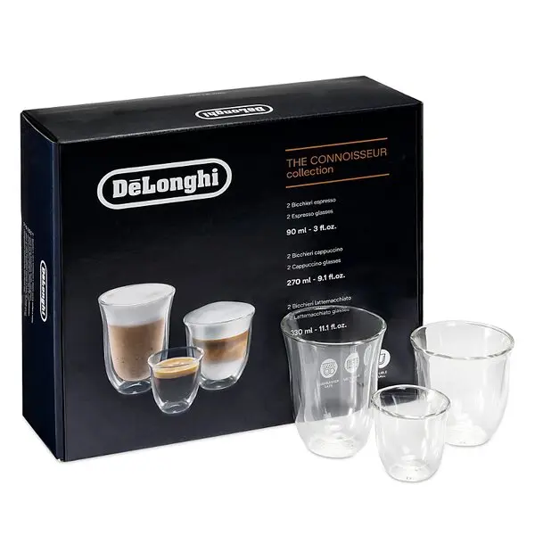 DE'LONGHI Trio Double-wall Thermal Glasses, Set Of 6