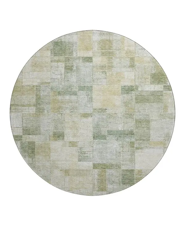 DALYN RUG COMPANY Dalyn Ravenna Washable Rn4 Round Area Rug, 8' X 8 - Sage