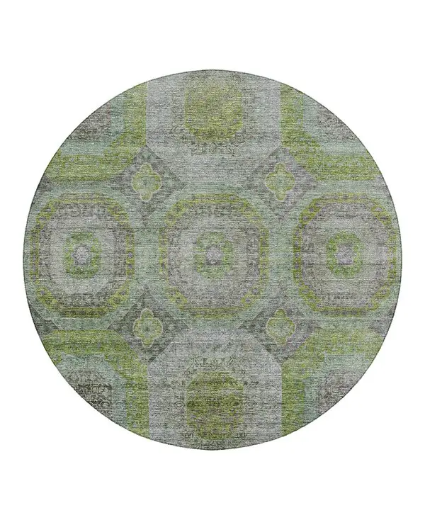 DALYN RUG COMPANY Dalyn Karaj Kj6 Round Area Rug, 8' X 8 - Olive