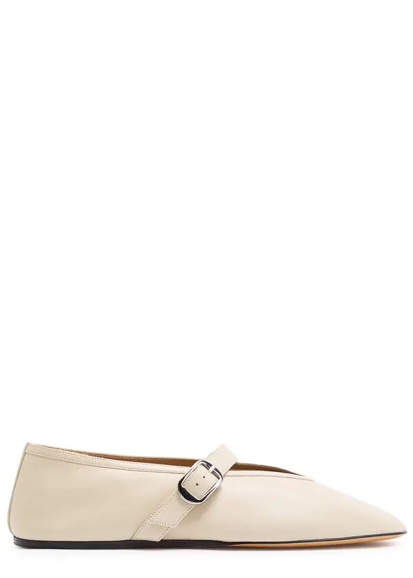 Le Monde Beryl Stella Leather Ballet Flats - Ecru