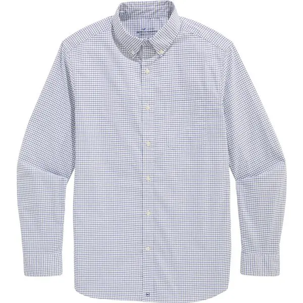 Vineyard Vines Wauwinet Performance Cotton Blend Button-down Shirt - Balsam