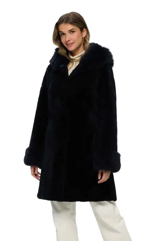 Gorski Cashmere Goat Parka With Hood Trim