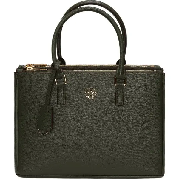 Gorski Top Handle Leather Crossbody Bag - Olive