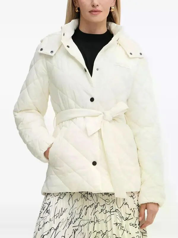 Karl Lagerfeld Quilted Belted Jacket
