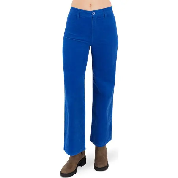 Hurley Wide Leg Corduroy Pants - Ocean Blue