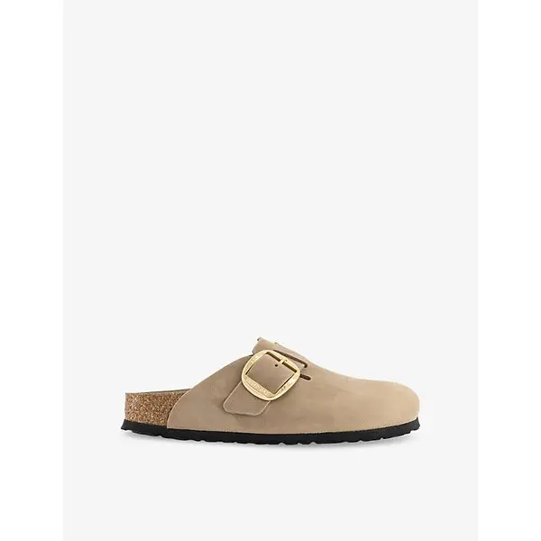 BIRKENSTOCK Boston Big Buckle Suede Clogs