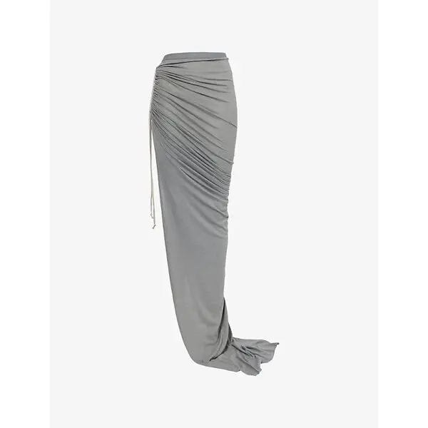 Rick Owens Woven Slit Maxi Skirt