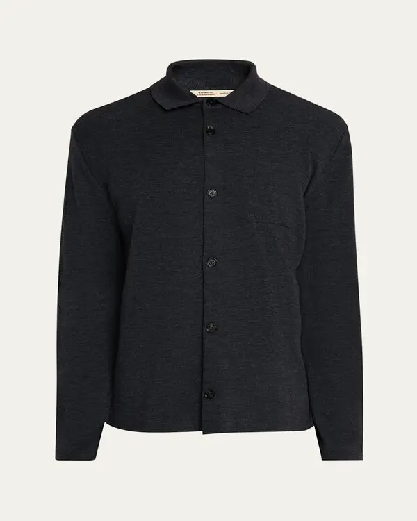 MAURIZIO BALDASSARI Heathered Wool Pocket Overshirt
