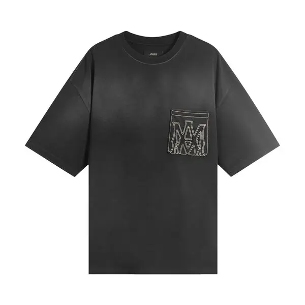 Amiri Ma Outline Oversized Tee - Black