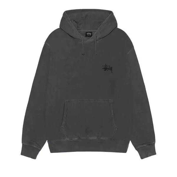 StÜssy Basic Pigment-dyed Hoodie - Black
