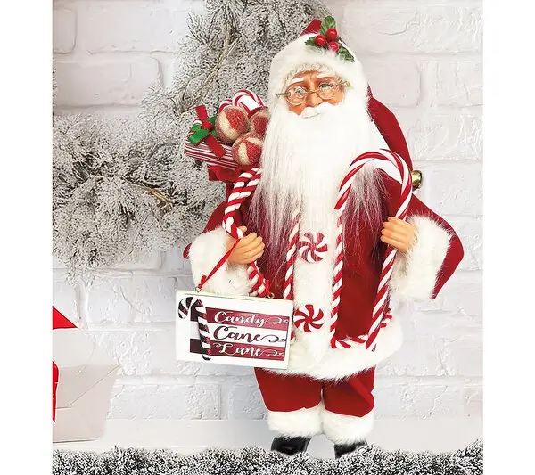 SANTA'S WORKSHOP 15' Santa Loves Candy Canes