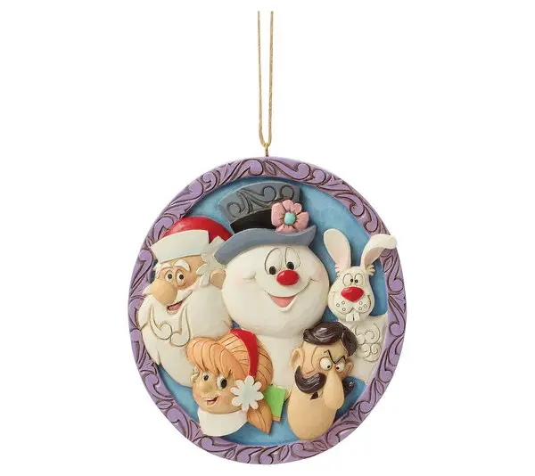 JIM SHORE Frosty And Characters Hanging Ornamen T 4.4in H
