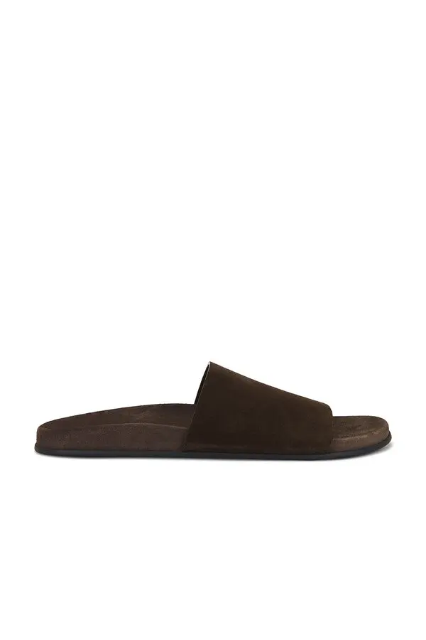 THE ROW Hugh Slide - Lacquer Brown