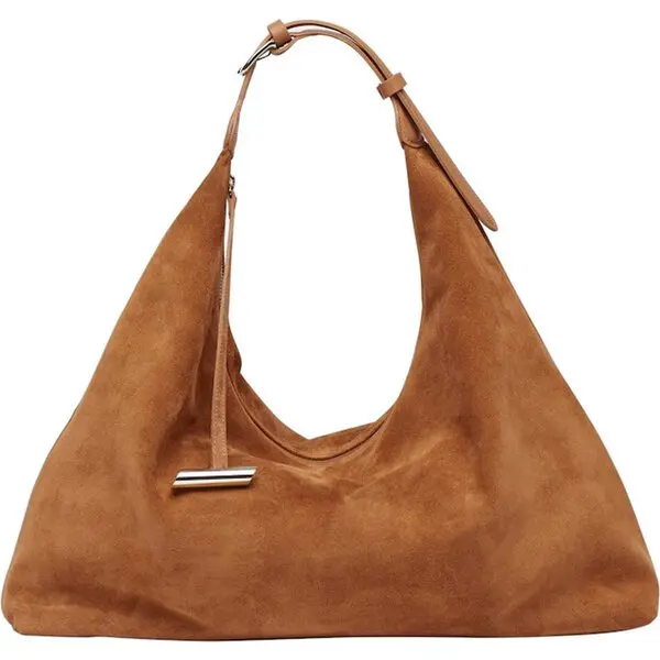 LIFFNER Pillow Suede Hobo Bag - Rhum