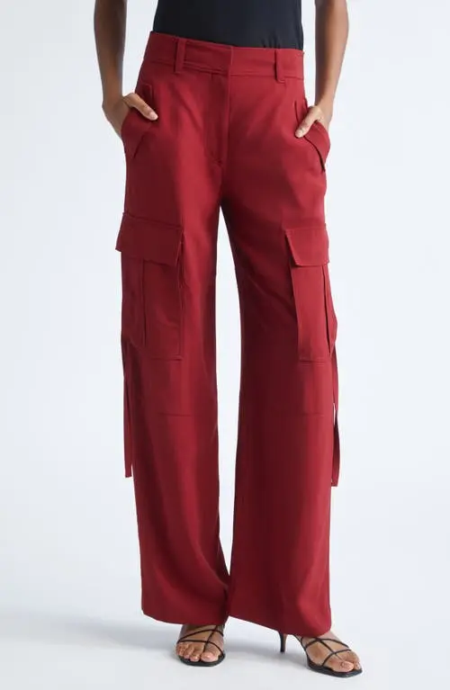 Ulla Johnson Pax Cargo Wide-leg Trousers - Dahlia