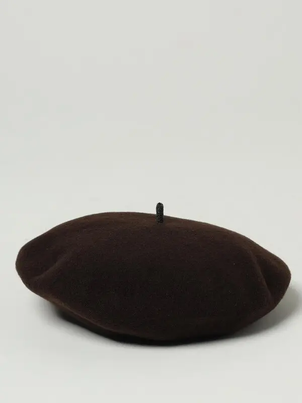 Brunello Cucinelli Felted Beret - Brown
