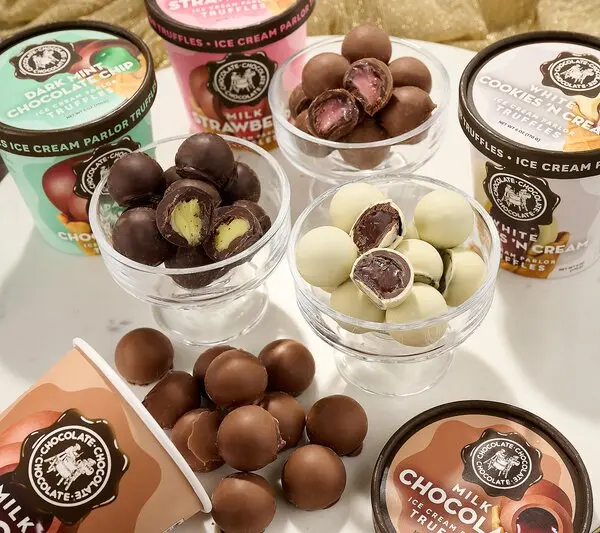 CHOCOLATE CHOCOLATE CHOCOLATE COMPANY Sh12/8 Chocolate Chocolate Chocolate 48pc Truffles