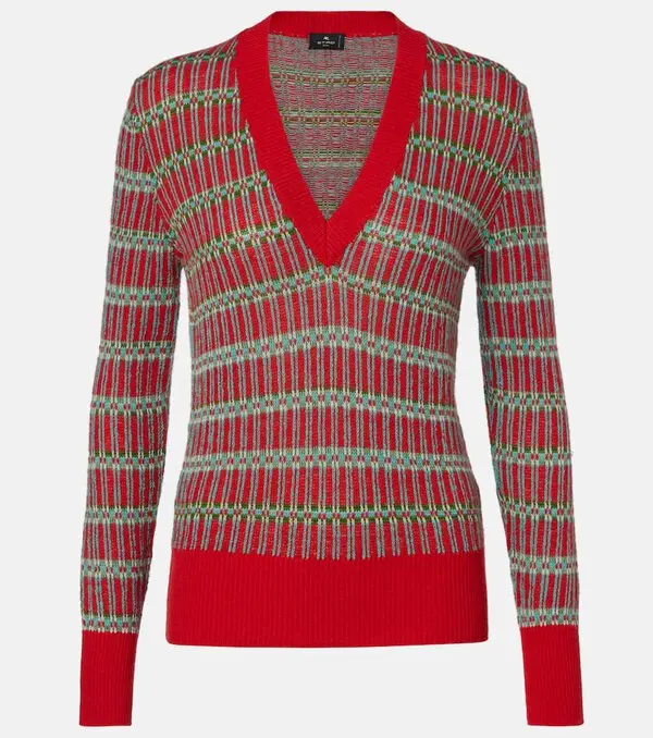 Etro Jacquard Wool-blend Sweater - Multicoloured