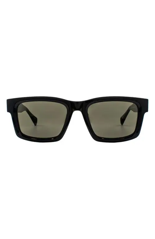 All Saints Aden 54mm Square Sunglasses - Gloss Black