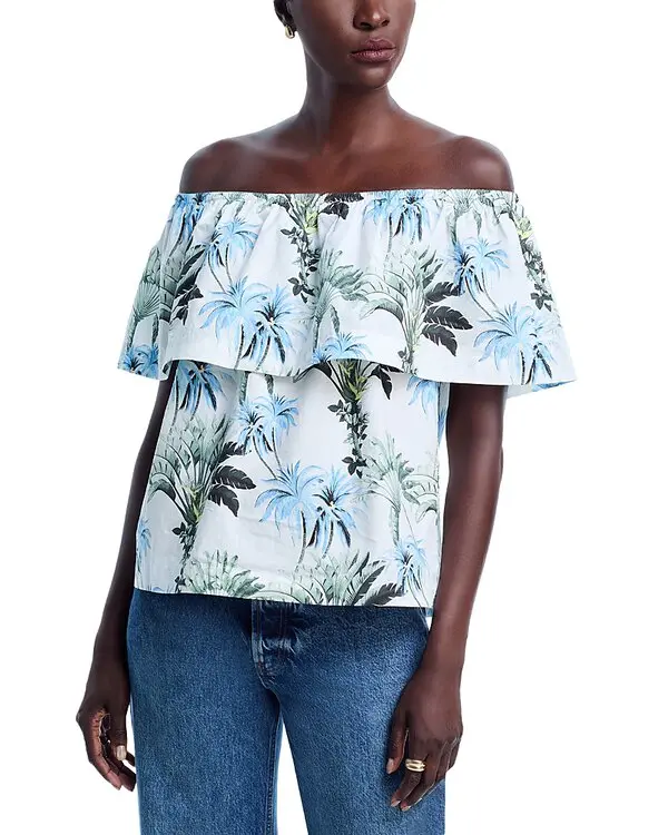 Tommy Bahama Palisade Palms Off-the-shoulder Top