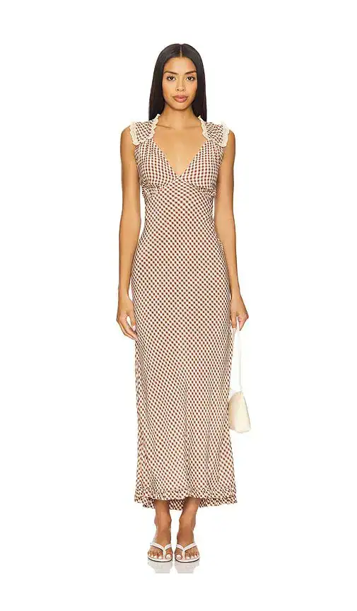 chinese dress ladies Chessie Cotton Floral Maxi Dress main image 1