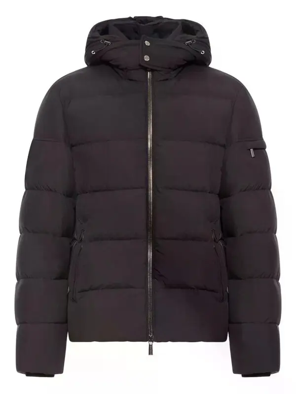 Moorer Quilted Down Jacket With Detachable Hood Black Editorialist - Main Image