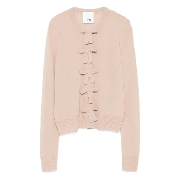 ALLUDE Bow Embellished Sweater