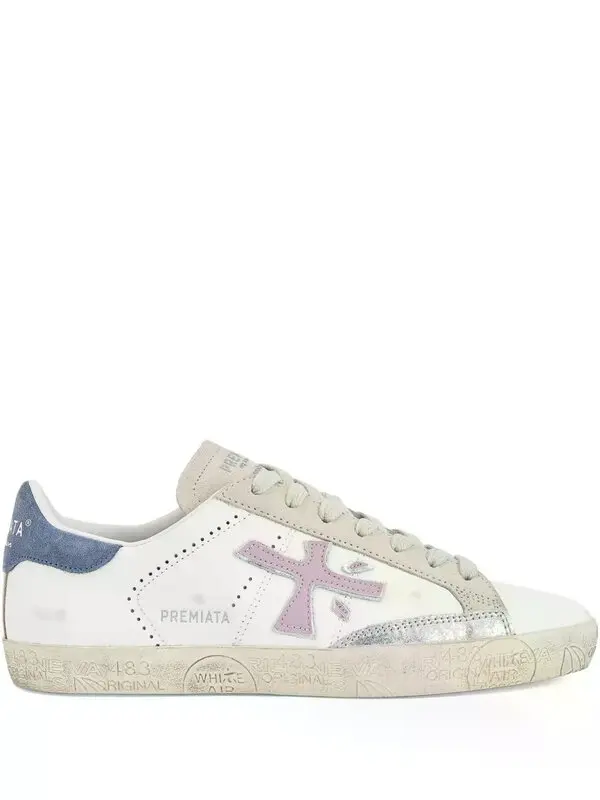 Premiata Stevend Cross-detail Leather Sneakers