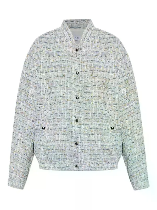 IRO PARIS Noemy Tweed Jacket - Silver