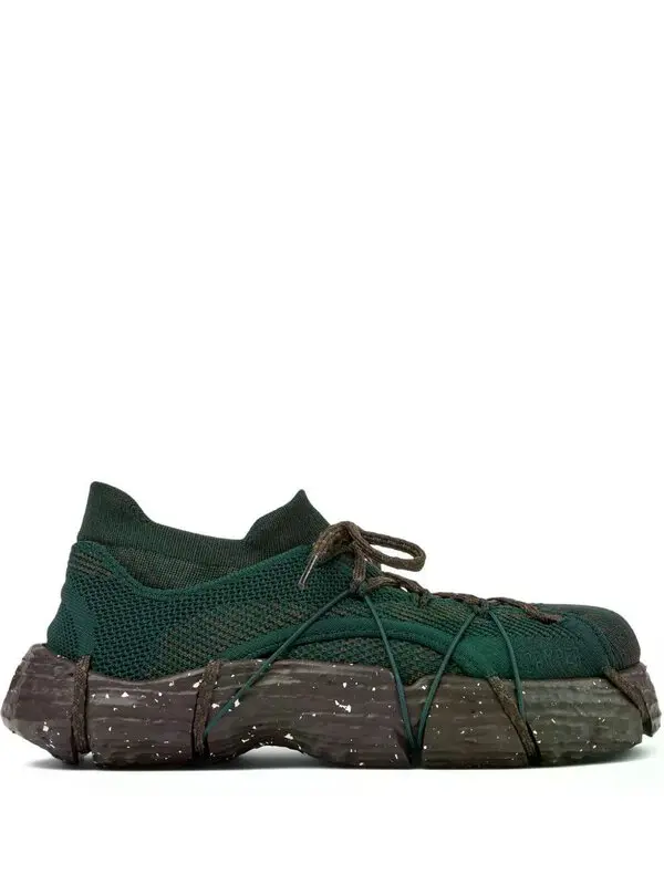 Camper Roku Knitted Lace-up Sneakers - Green