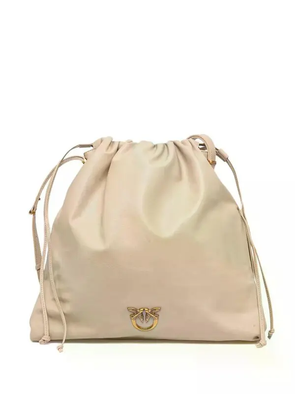 Pinko Drawstring-closure Bucket Bag - White