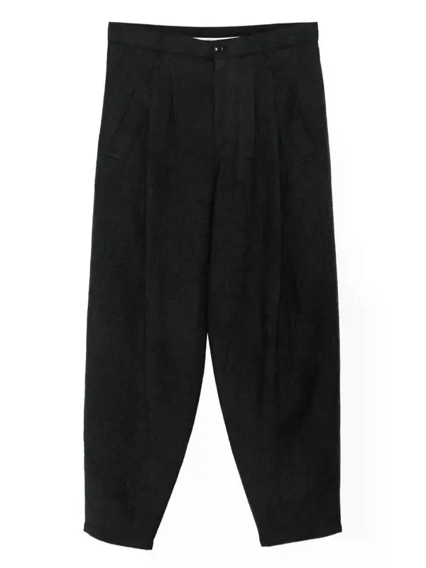 Giorgio Armani Pleated Wool Trousers - Grey