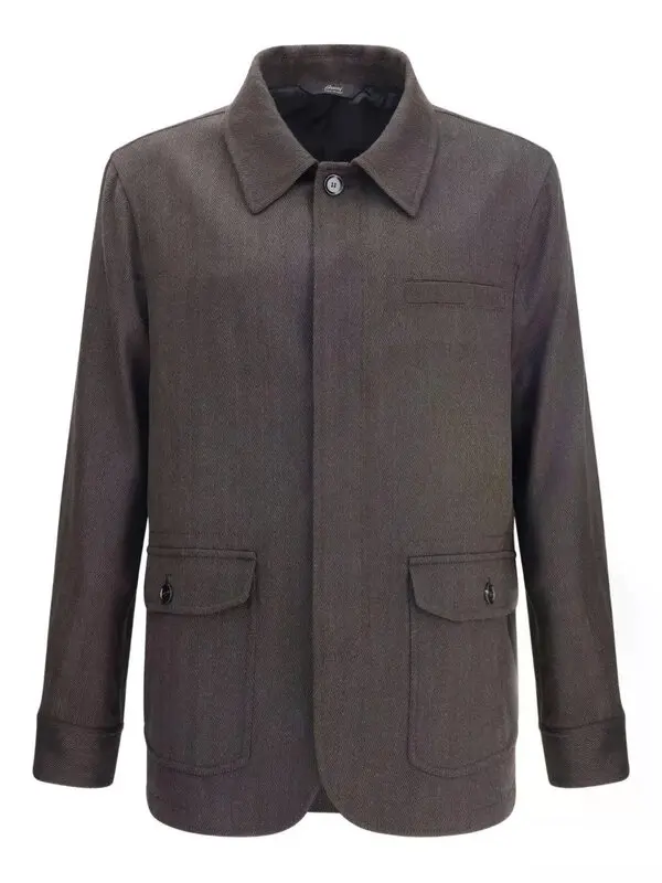 Brioni Herringbone Wool Jacket