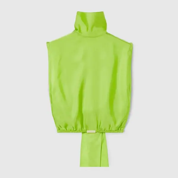 Gucci Self-tie Neck Bow Viscose Twill Top