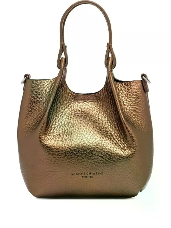 GIANNI CHIARINI Metallic Leather Top-handle Bag