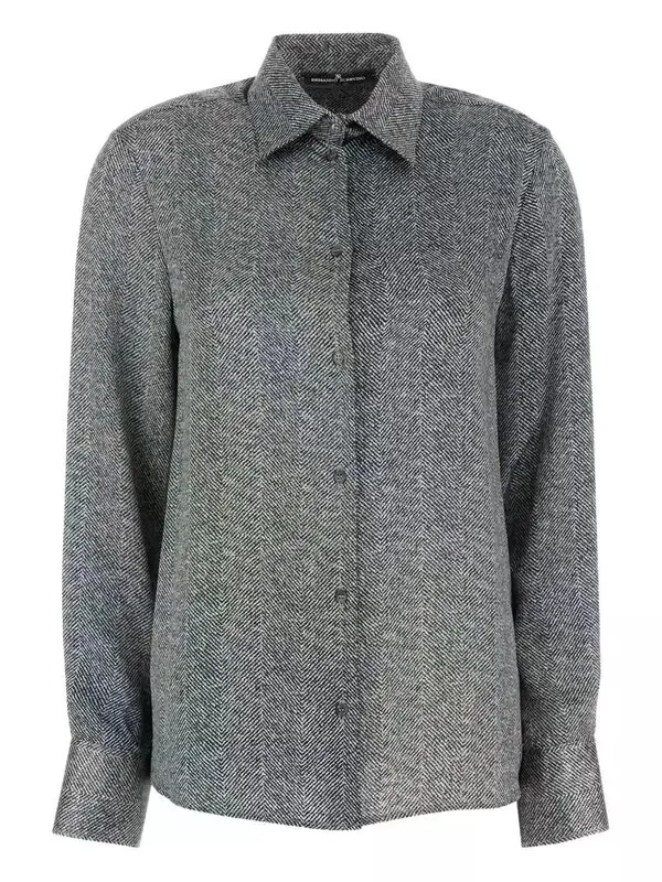Ermanno Scervino Herringbone Shirt - Grey