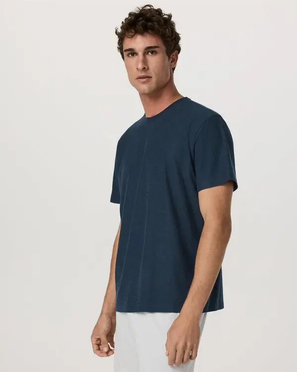 Vuori Short Sleeve Strato Tech T-shirt Relaxed Fit - Navy Heather