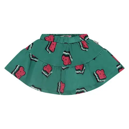 STAINS AND STORIES BY BABYFACE Allover Sandwich Print Tiered Skirt