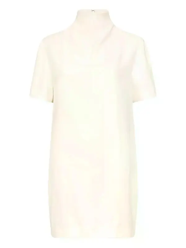 Loulou De Saison Elton Mock-neck Mini Dress - White