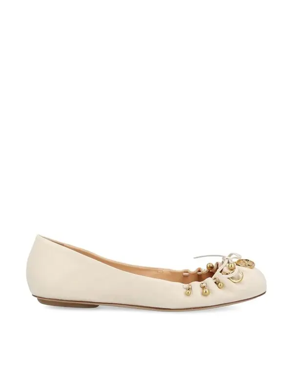 Chloé Lauren Ballerinas - Eggshell