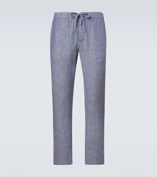 Frescobol Carioca Oscar Linen And Cotton Straight Pants