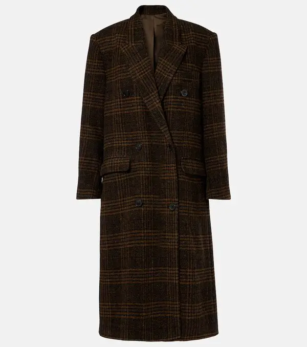 MARANT ETOILE Lexana Checked Virgin Wool Coat - Multicoloured