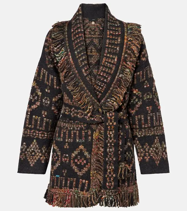 Alanui Grunge Beat Wool-blend Cardigan - Multicoloured